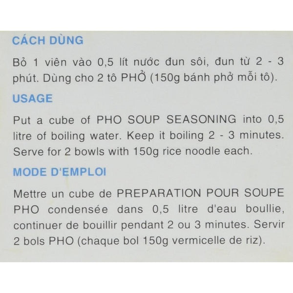 Bao Long Pho Spice Cubes, Beef Flavor Soup Seasoning 3-pack,12 Cubes T ...